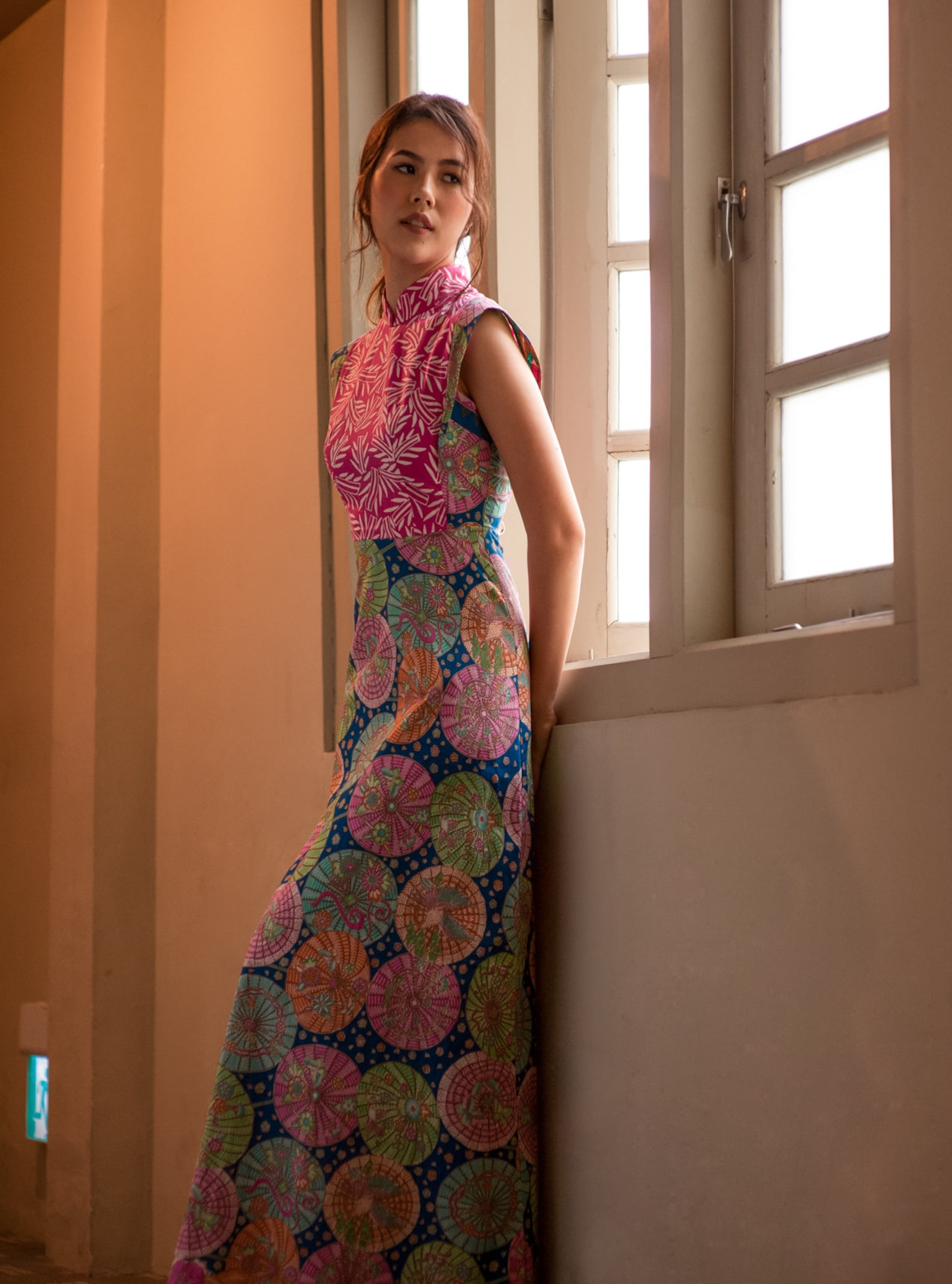 Parasol Motif Batik Cheongsam Dress - Etsy