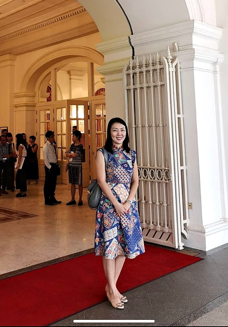 Parasol Motif Batik Cheongsam Dress - Etsy