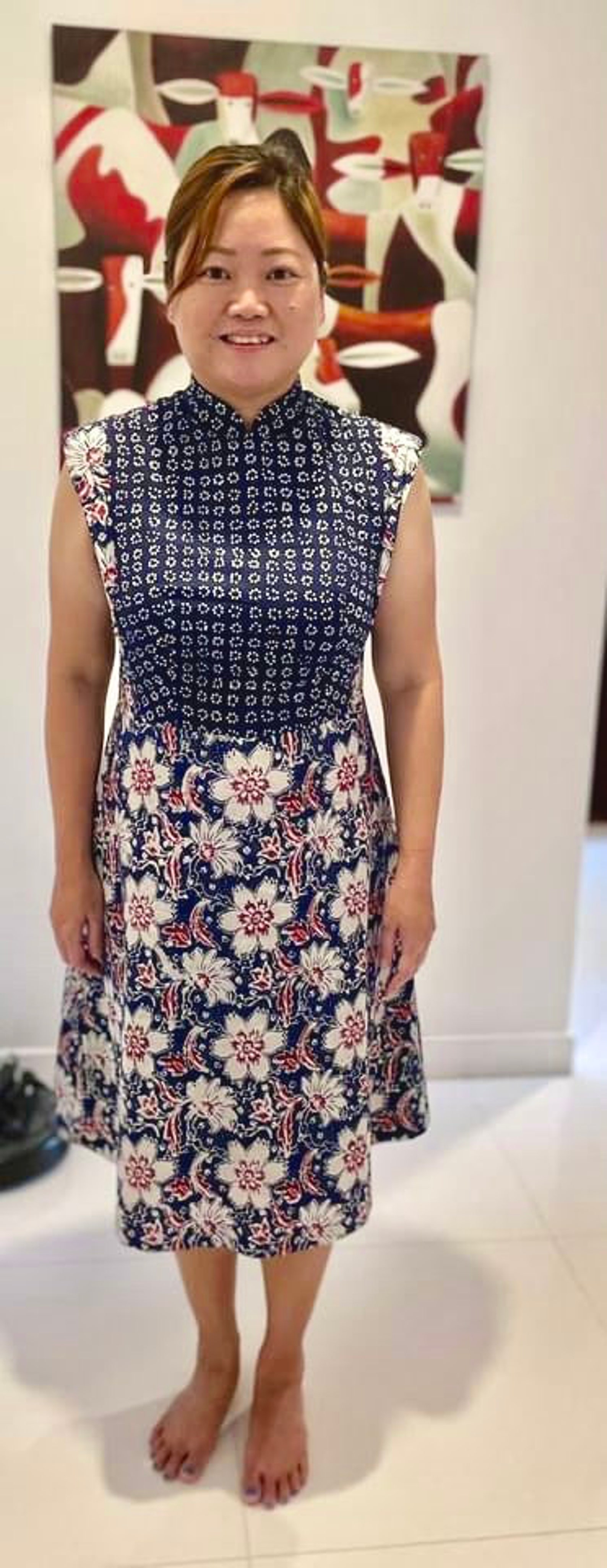 Parasol Motif Batik Cheongsam Dress - Etsy