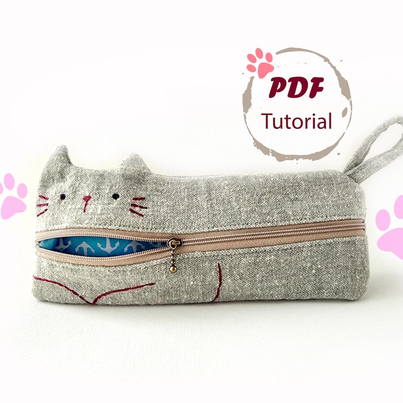 Cat Pencil Case Kawaii - Etsy UK