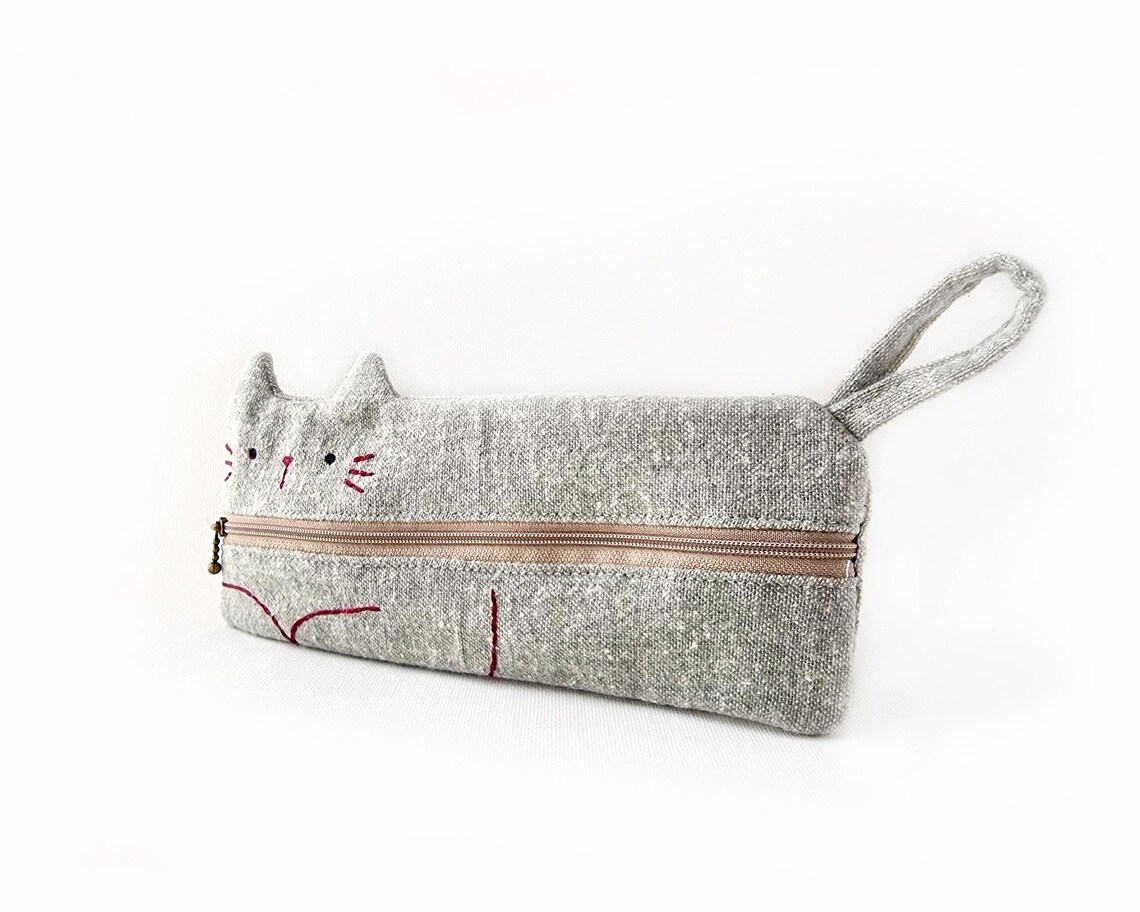 Cat Pencil Case Sewing Pattern – Cute DIY Zipper Pouch PDF – Easy ...