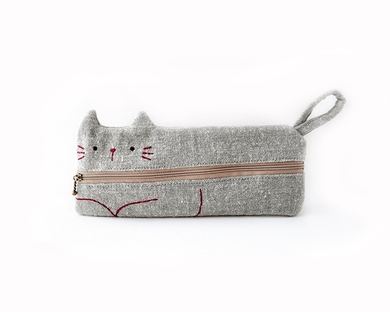 Cat Pencil Case Sewing Pattern – Cute DIY Zipper Pouch PDF – Easy ...