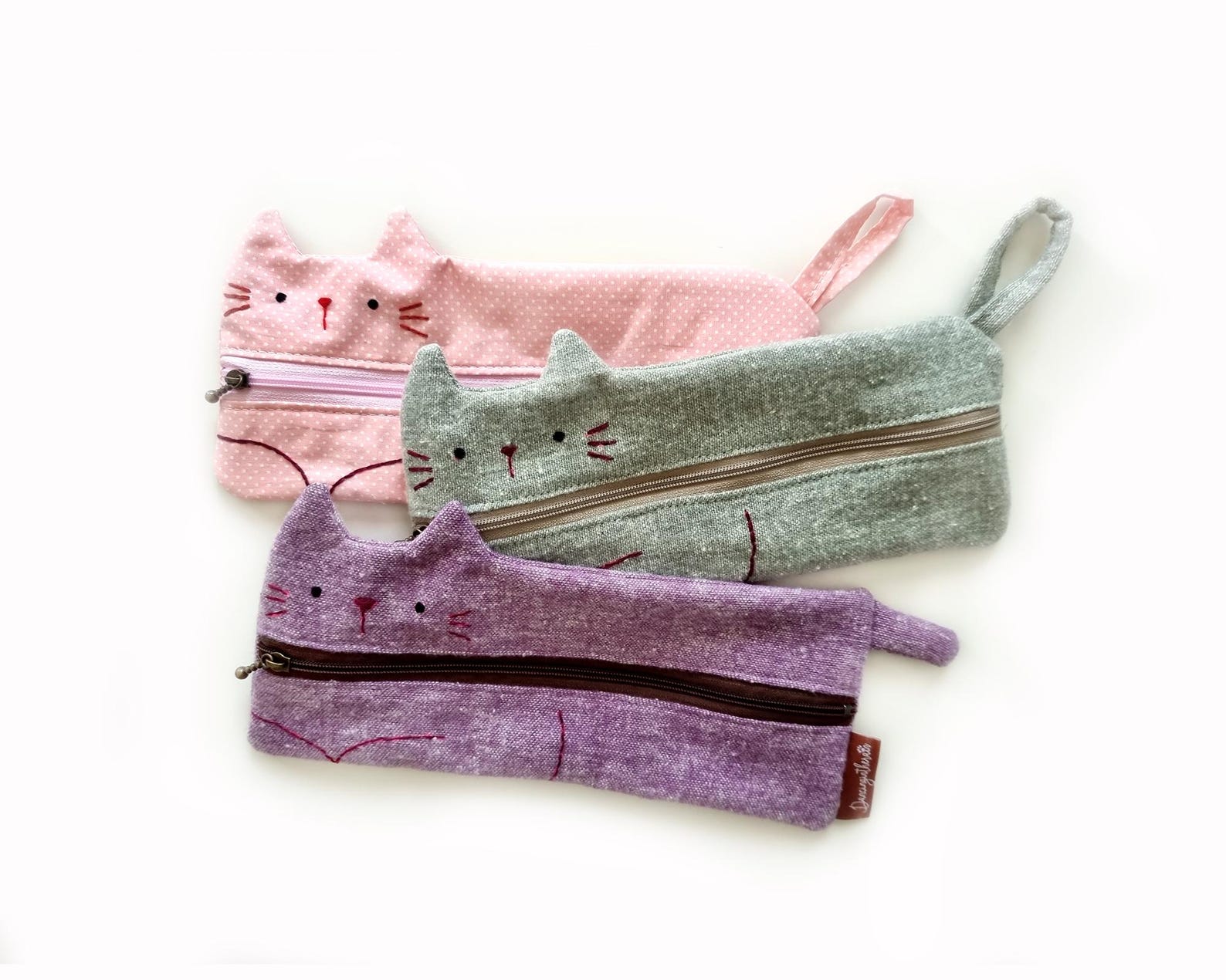 Cat Pencil Case Sewing Pattern – Cute DIY Zipper Pouch PDF – Easy ...