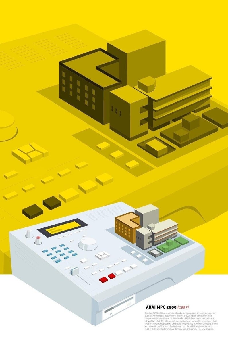 AKAI MPC 2000 High-quality Printable Digital Art. - Etsy