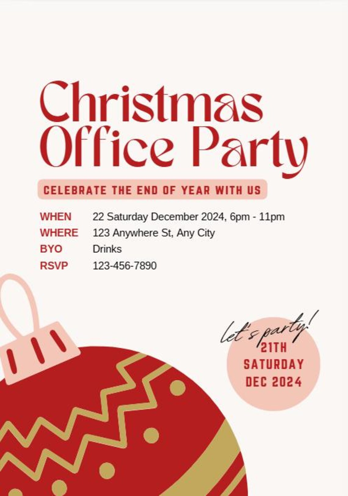 Invite Christmas Office Party - Etsy