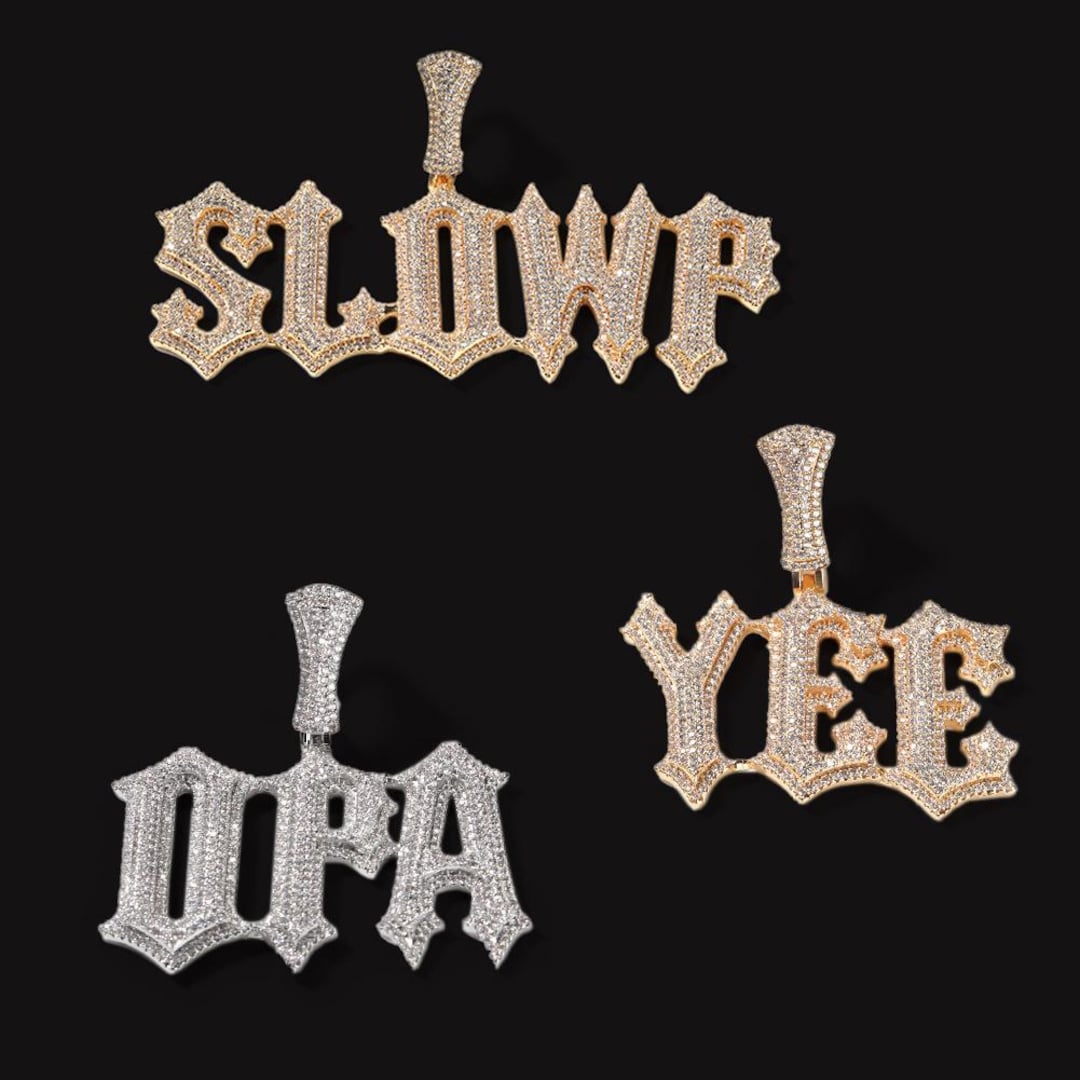 Custom Bling Icy Name Pendant, Hip Hop Name Necklace, Personalised Name ...