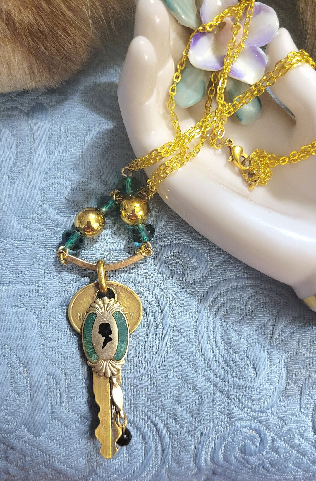 Vintage Embellished Key Assemblage Steampunk Necklace - Etsy