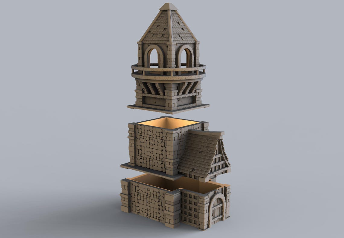 3 Medieval Houses 4, 5, 6. DND. Pathfinder. TTRPG. 28mm - Etsy