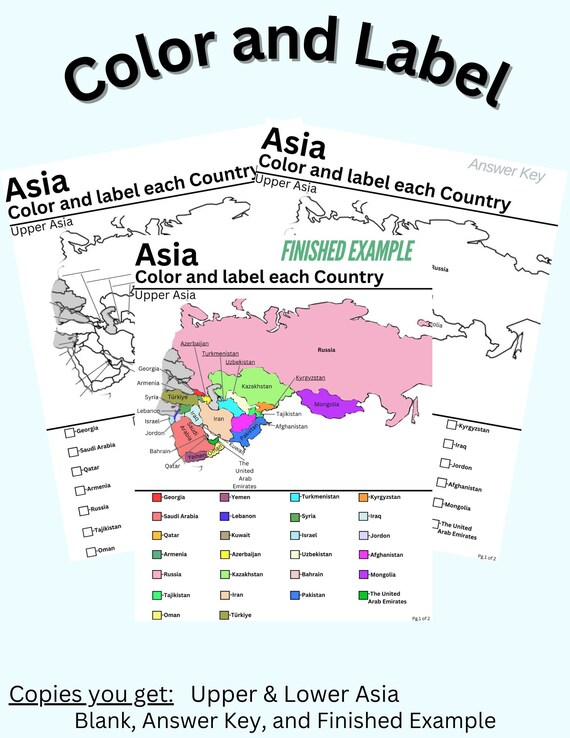 Label Map Of Asia