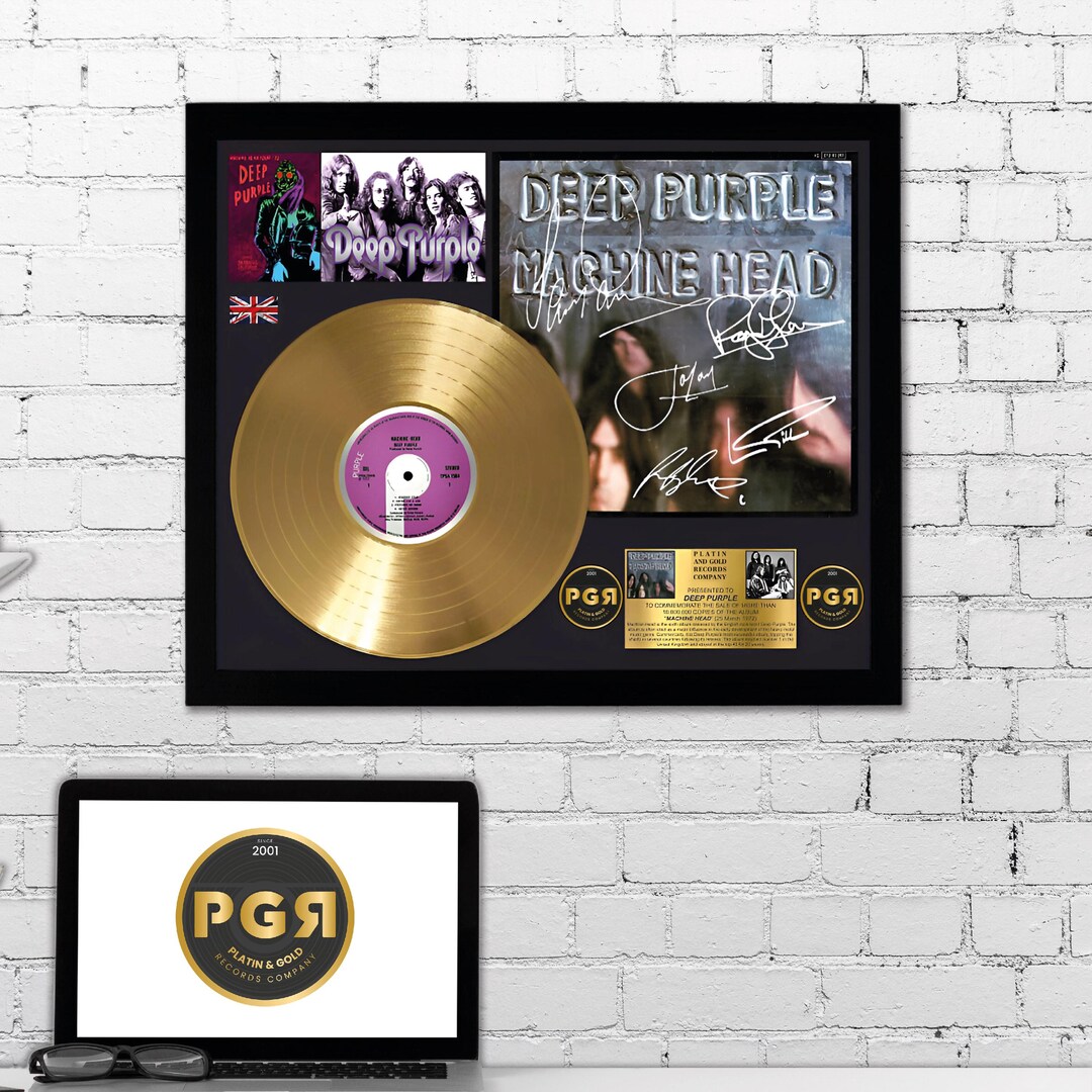 Deep Purple Gift – Gold Record Frame – Rock Band Wall Art for Him - Etsy