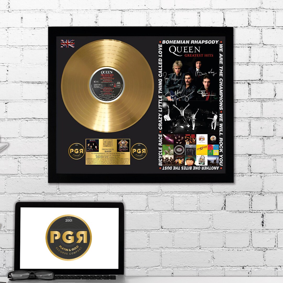 Queen Framed Gold Record – Album Art, Music Lover Gift - Etsy