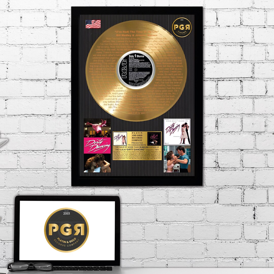 Dirty Dancing – Framed Gold Plated Record Vinyl – Copy Signed – Premium ...