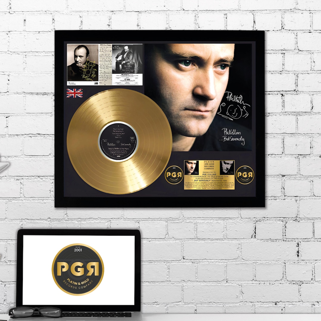 Phil Collins – Gold Record Frame – Genesis Wall Art – Retro Music Decor ...