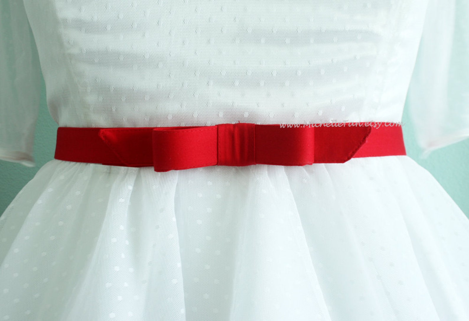 Red Bow Belt Custom Made Belt Red Belt Retro Belt Vintage - Etsy