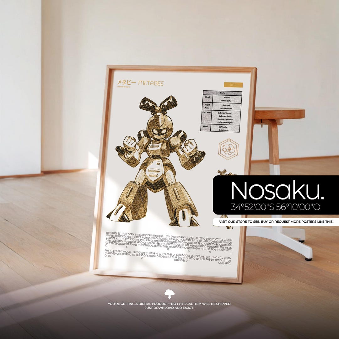 Metabee | Medabots | Anime |wall Art |wall Art |wall Prints |gift ...