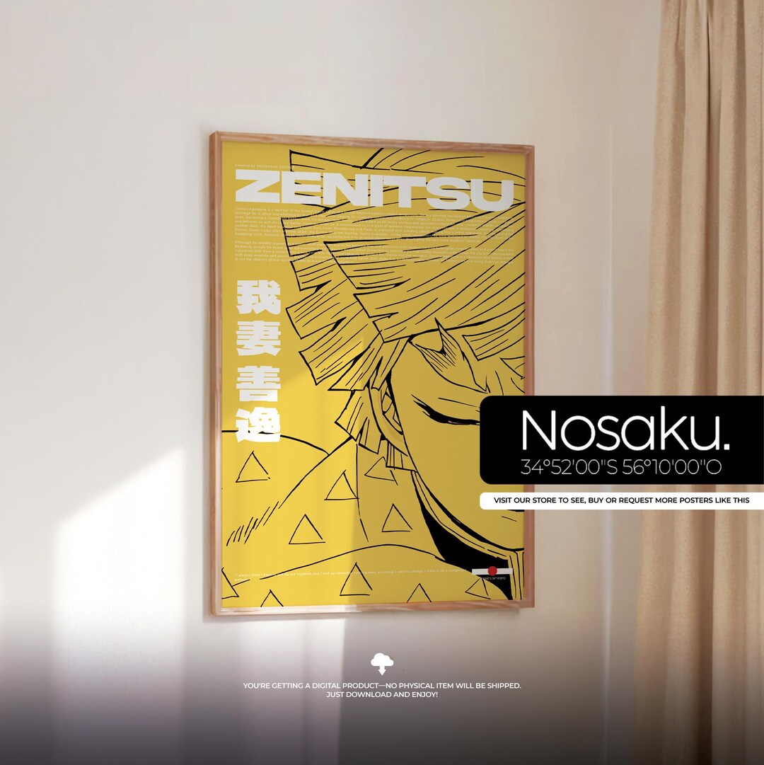 Zenitsu |demon Slayer |wall Art |wall Art |wall Prints |gift Poster ...