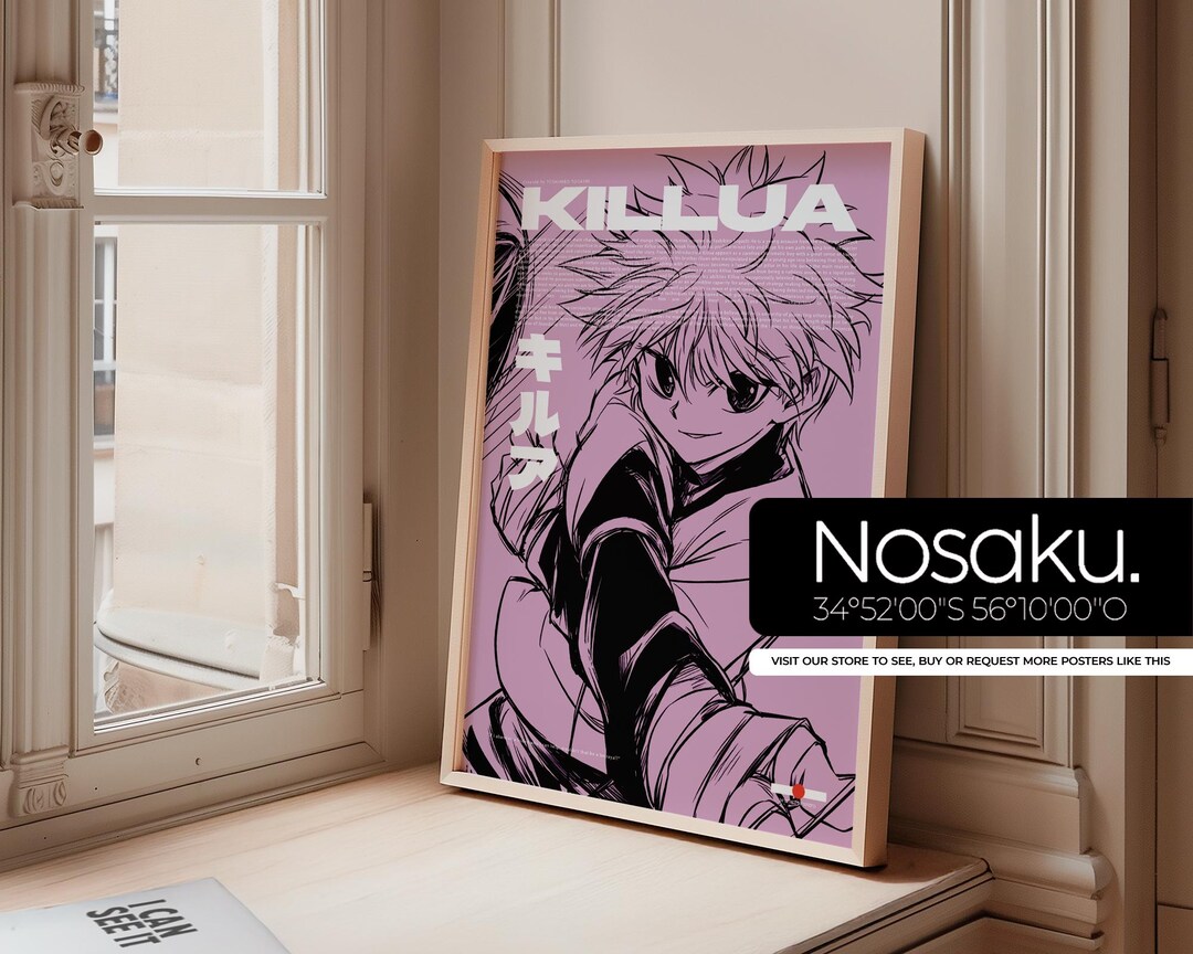 Killua Zoldyck / Hunter X Hunter / Cartoon Poster / Wall Prints / Gift ...