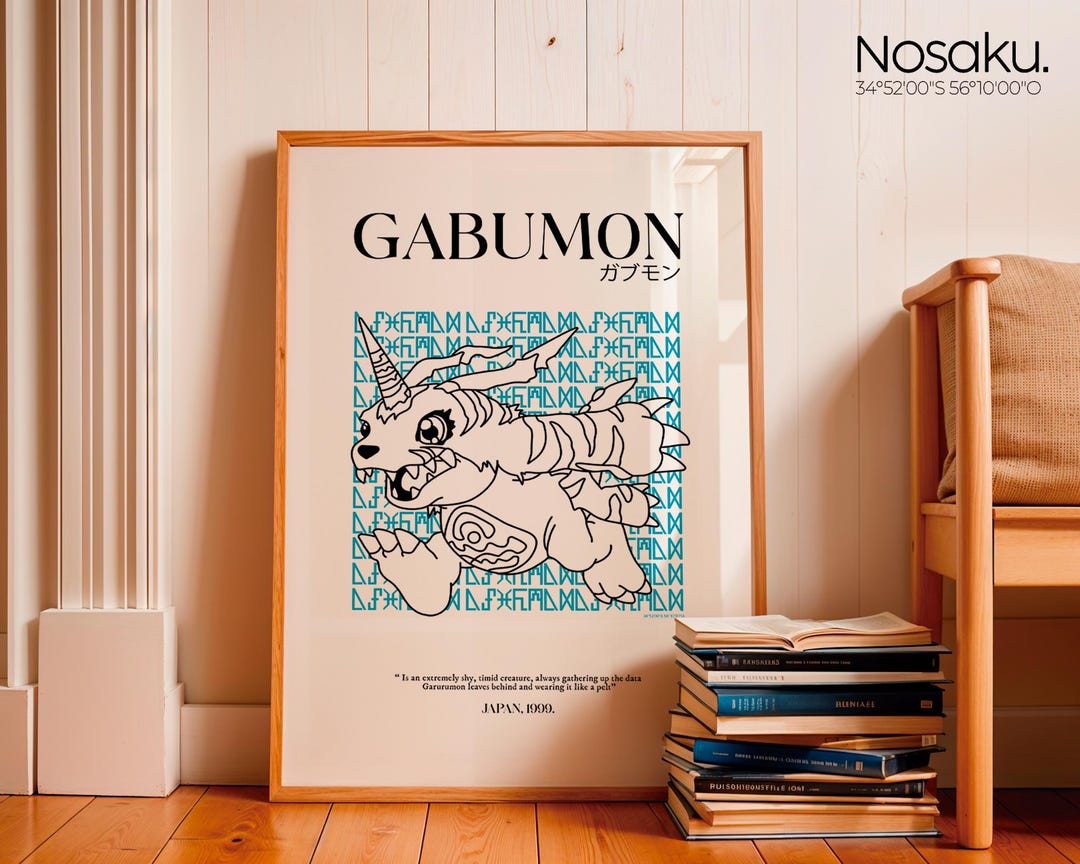Gabumon /digimon /digital Monsters/ Cartoon Poster /wall Art/ Wall ...