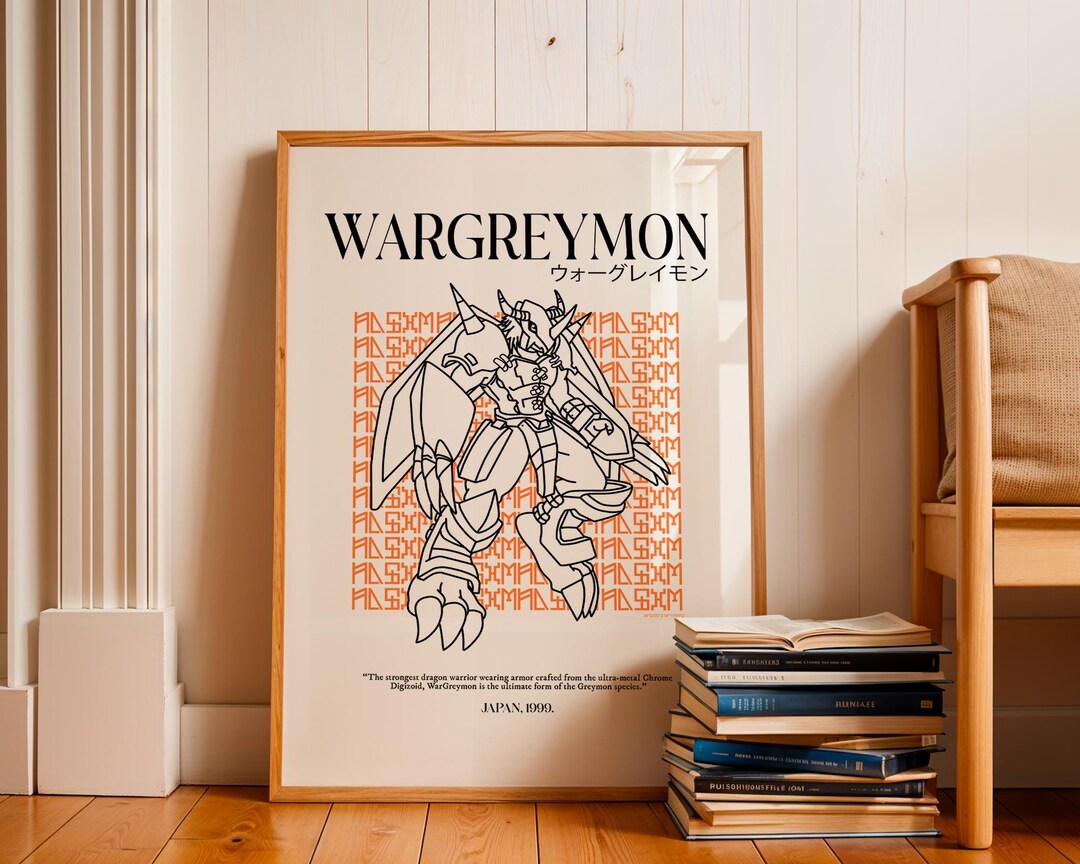 Wargreymon /digimon /digital Monsters/ Cartoon Poster /wall Art/ Wall ...