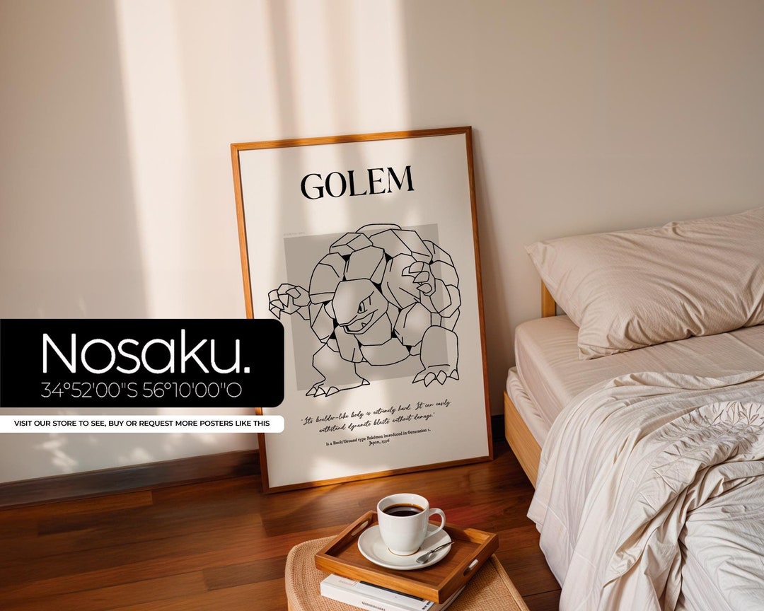 Pokemon / Golem / Cartoon Poster / Wall Art / Wall Prints / Home Decor ...