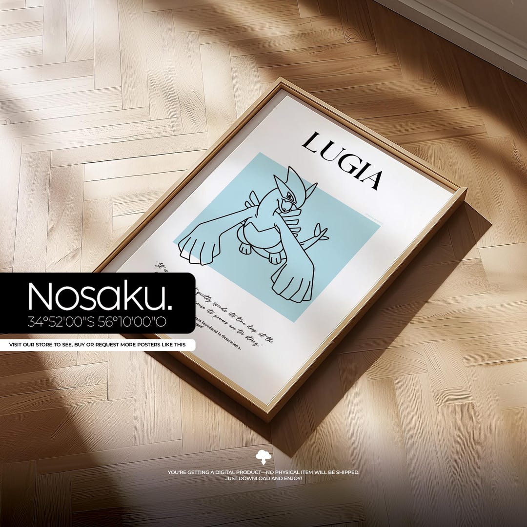 Lugia |pokemon |wall Art |wall Art |wall Prints |gift Poster |printable ...