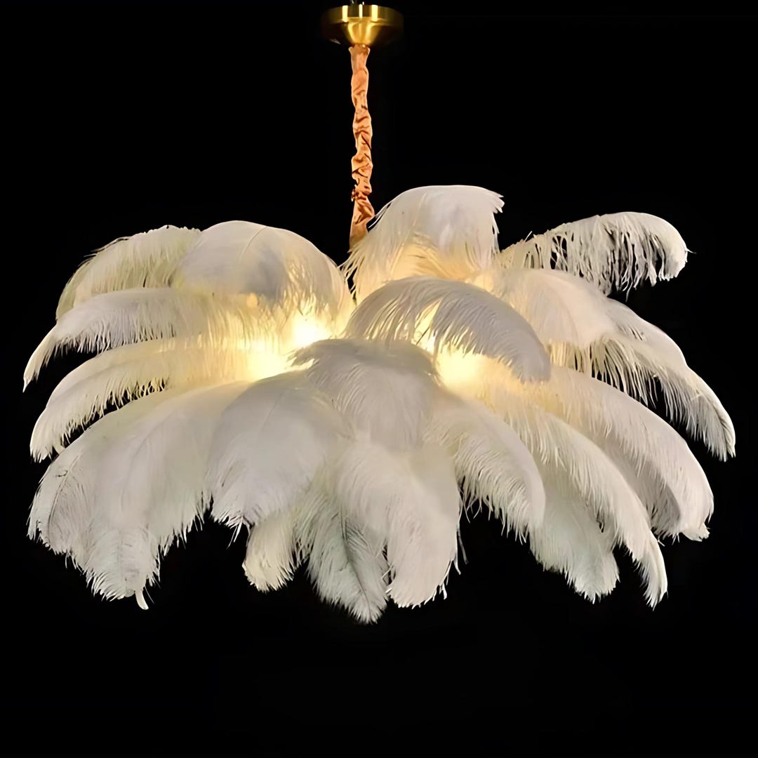 Glamorous Feather Chandelier - Etsy