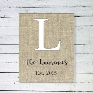 Custom/personalized Burlap Sign, 8x10 Sign, Last Name Sign, Family Sign ...