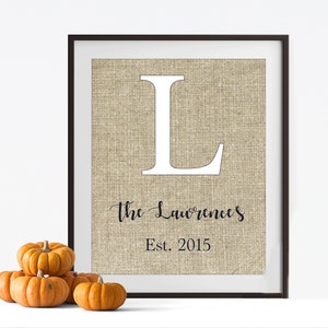 Custom/personalized Burlap Sign, 8x10 Sign, Last Name Sign, Family Sign ...