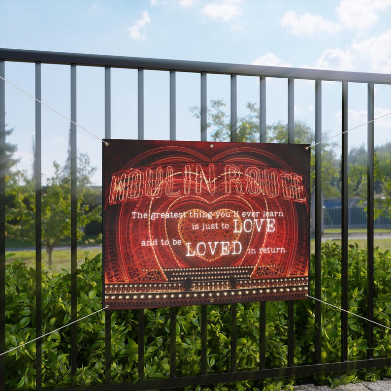 Moulin Rouge Heart Stage Quote Matte Banner - Etsy