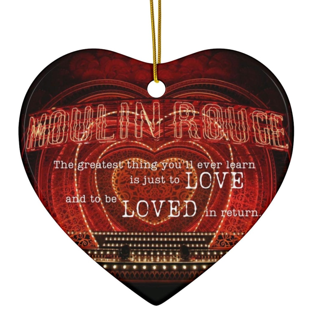 Moulin Rouge Heart Shaped Ceramic Ornament - Etsy