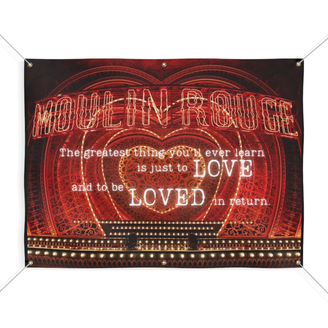 Moulin Rouge Heart Stage Quote Matte Banner - Etsy