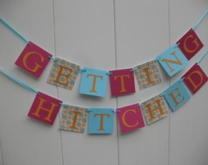 Getting Hitched Wedding Banner - Etsy