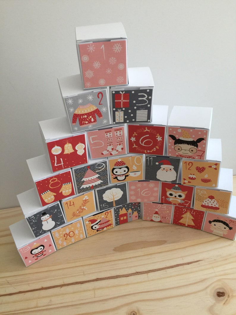 Advent Calendar Kit Advent Calendar Kit Christmas Favor Boxes | Etsy