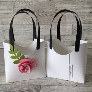 Purse Favor Paper Purse Tote Baby Shower Birthday Favor Bridal Shower ...