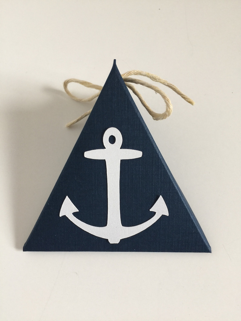Nautical Favor Box Nautical Gift Boxes Navy Blue Favor Navy - Etsy