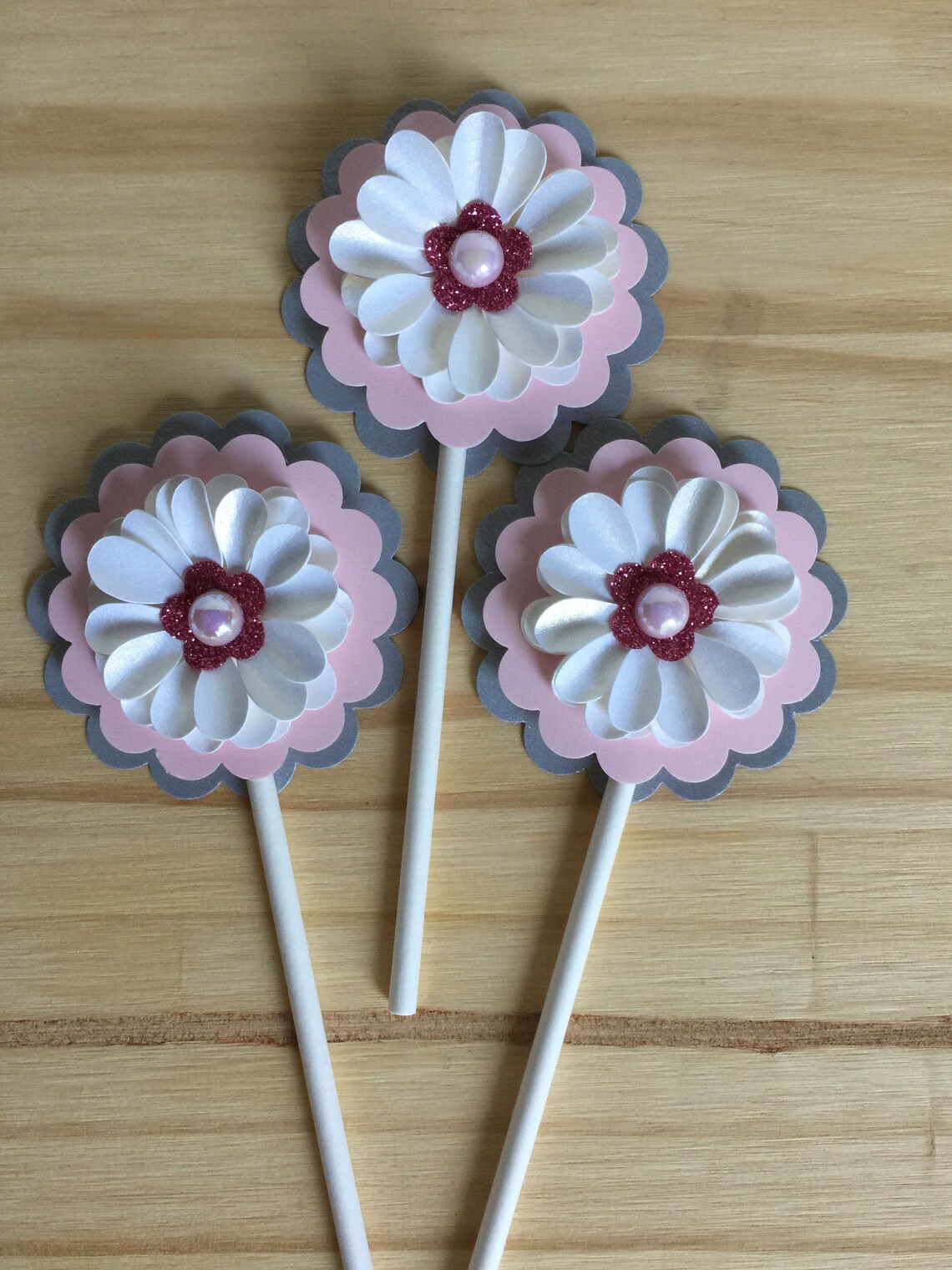 Birthday Cupcake Toppers Garden Theme Cupcake Toppers Flower - Etsy