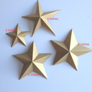 Gold Stars Paper Stars Embellishments Wedding Birthday Baby - Etsy