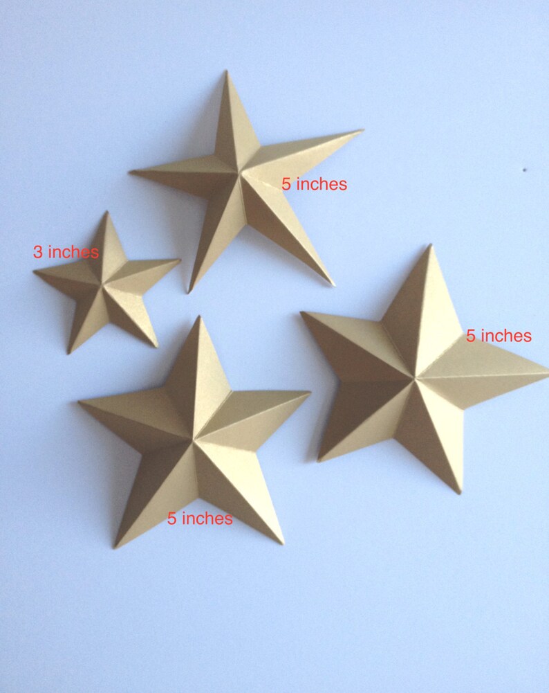 Gold Stars Paper Stars Embellishments Wedding Birthday Baby - Etsy