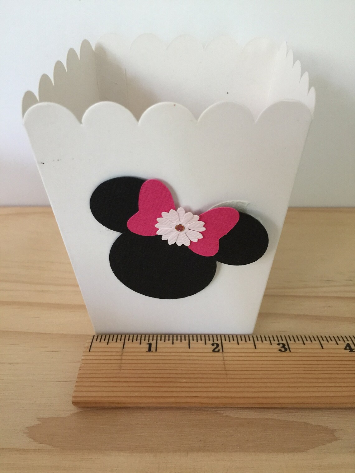 Minnie Mouse Birthday Favor Boxes, Popcorn Boxes, Rectangular Favor Box ...