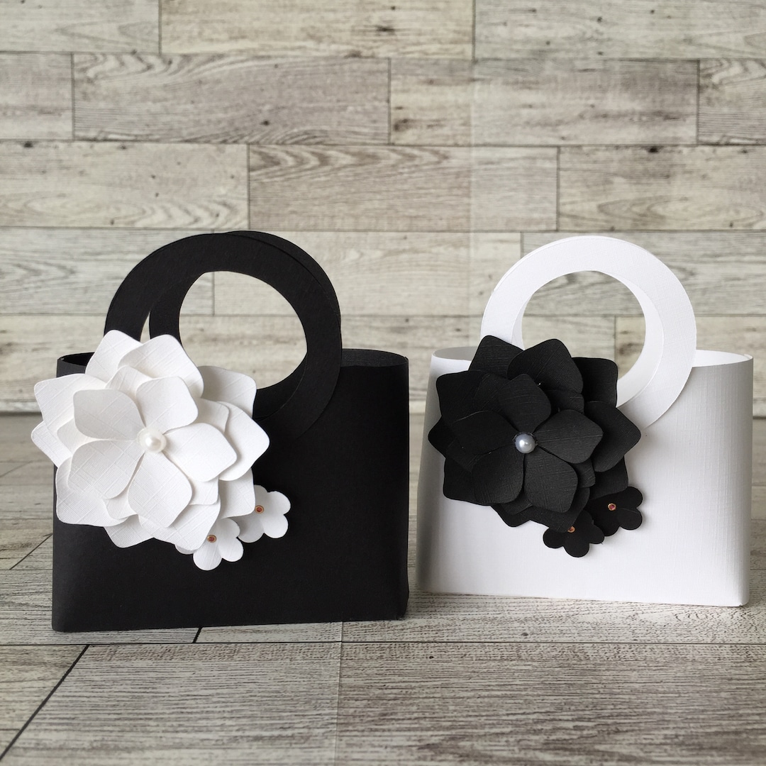 Purse Favor Petite Paper Purse Tote Baby Shower Birthday Favor Bridal ...
