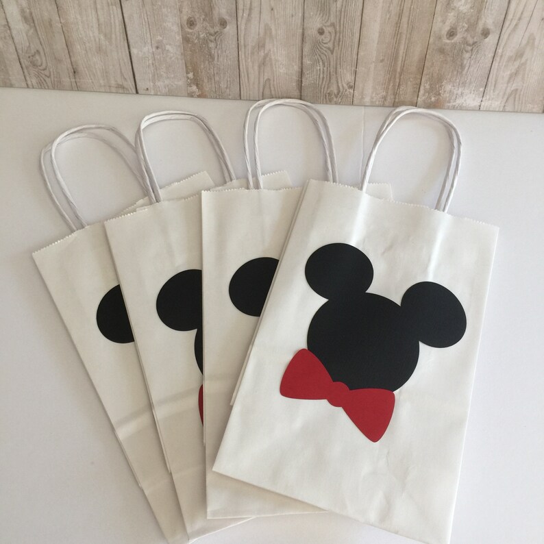 Minnie Mouse Birthday Favor Bags Birthday Bags White Gift - Etsy