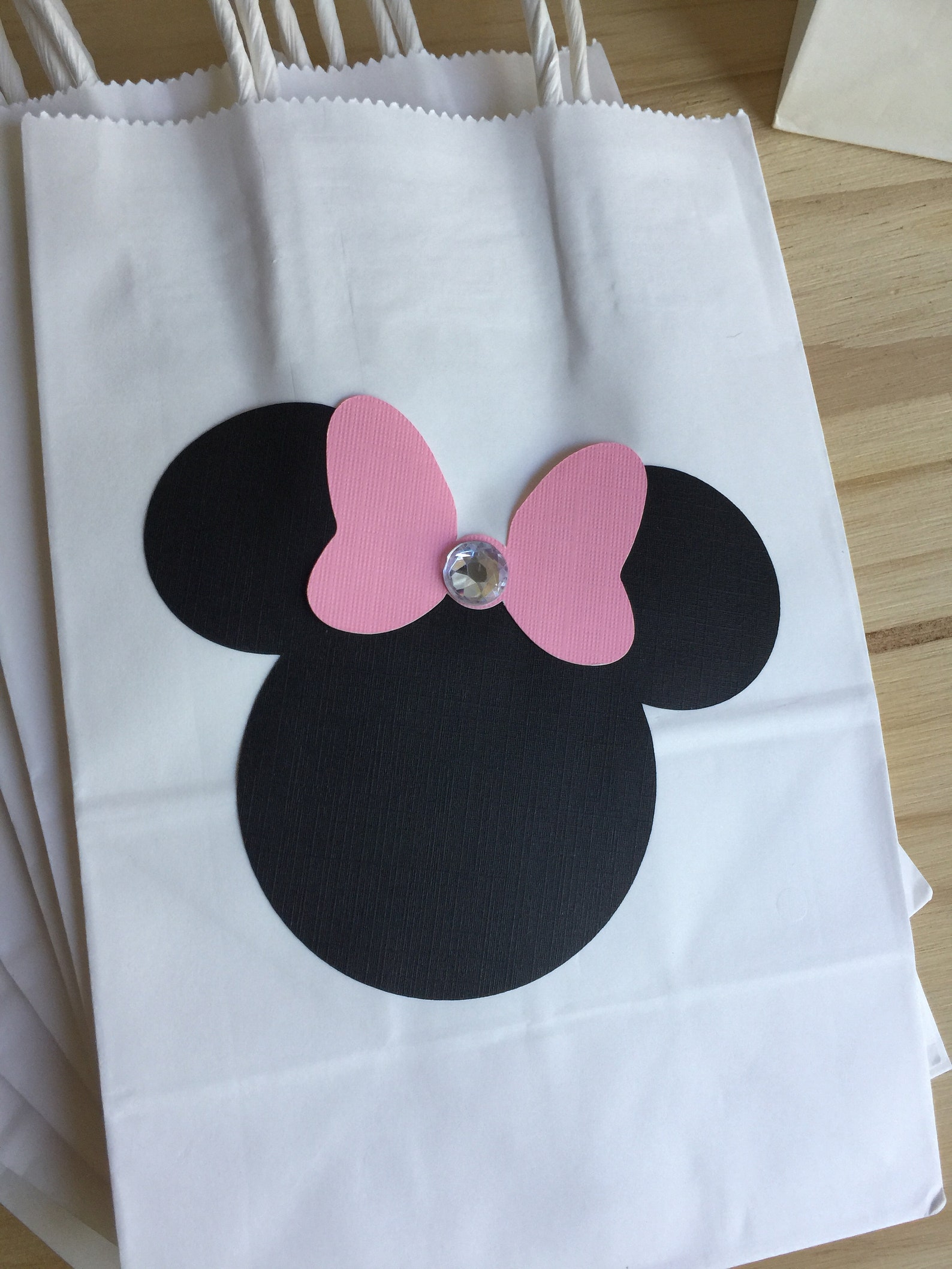 Minnie Mouse Birthday Favor Bags Birthday Bags White Gift - Etsy