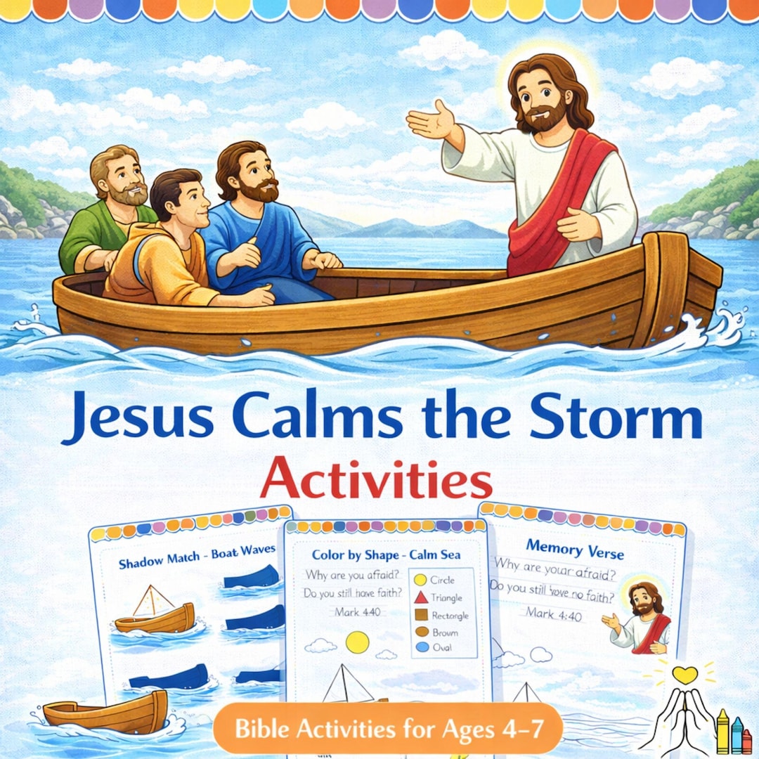 Jesus Calms the Storm Activity Pack | Sunday School & Homeschool (PDF ...