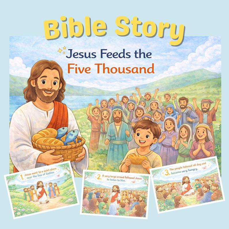 Jesus Feeds 5000 Bible Activity Pack | Sunday School Worksheets ...