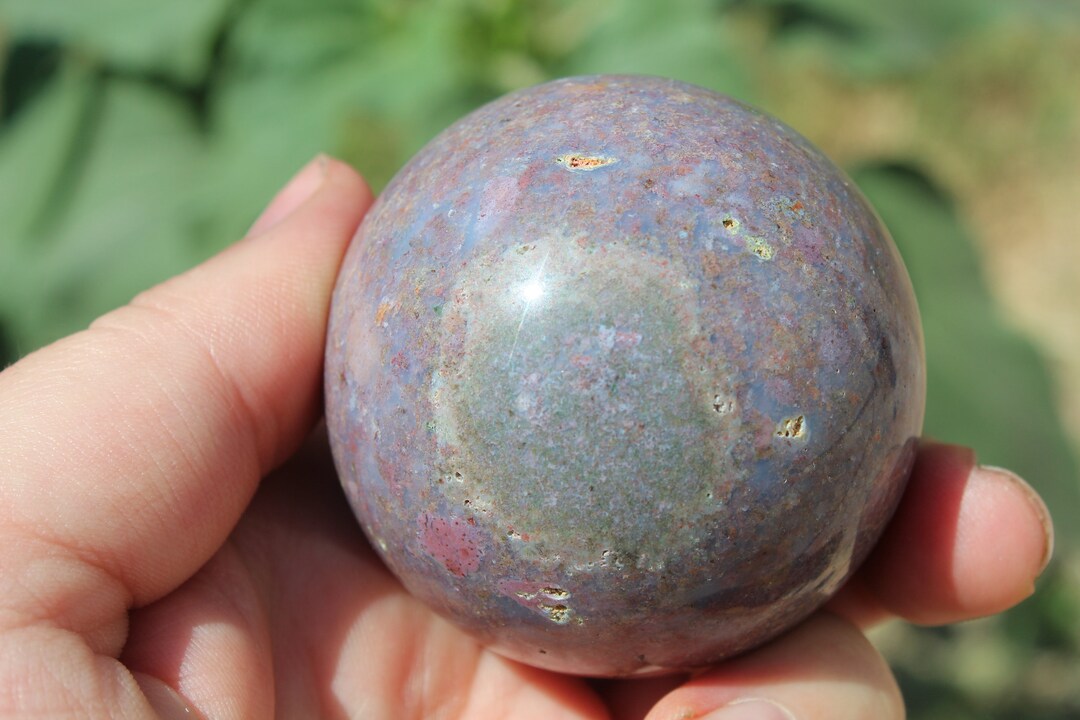 Purple Ocean Jasper Sphere, Pastel Ocean Jasper Sphere, Sea Jasper ...