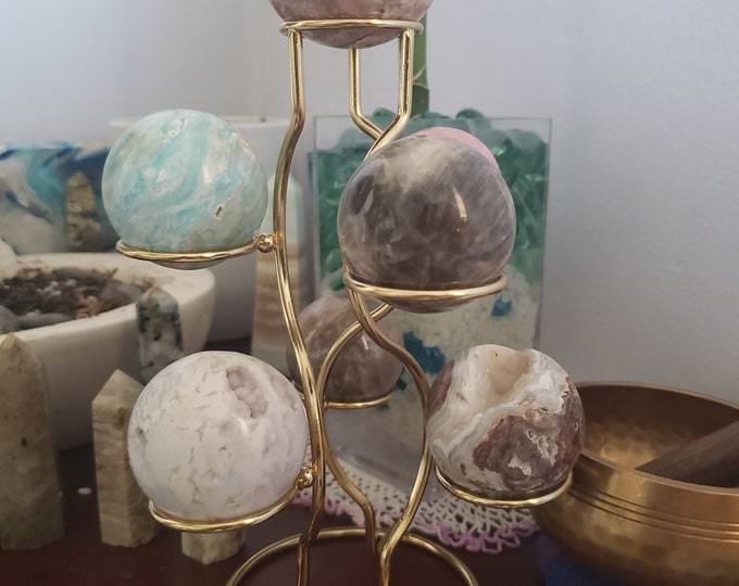 Sphere Stand, Gold Sphere Stand, Gold Sphere Display Stand, Gold Egg ...