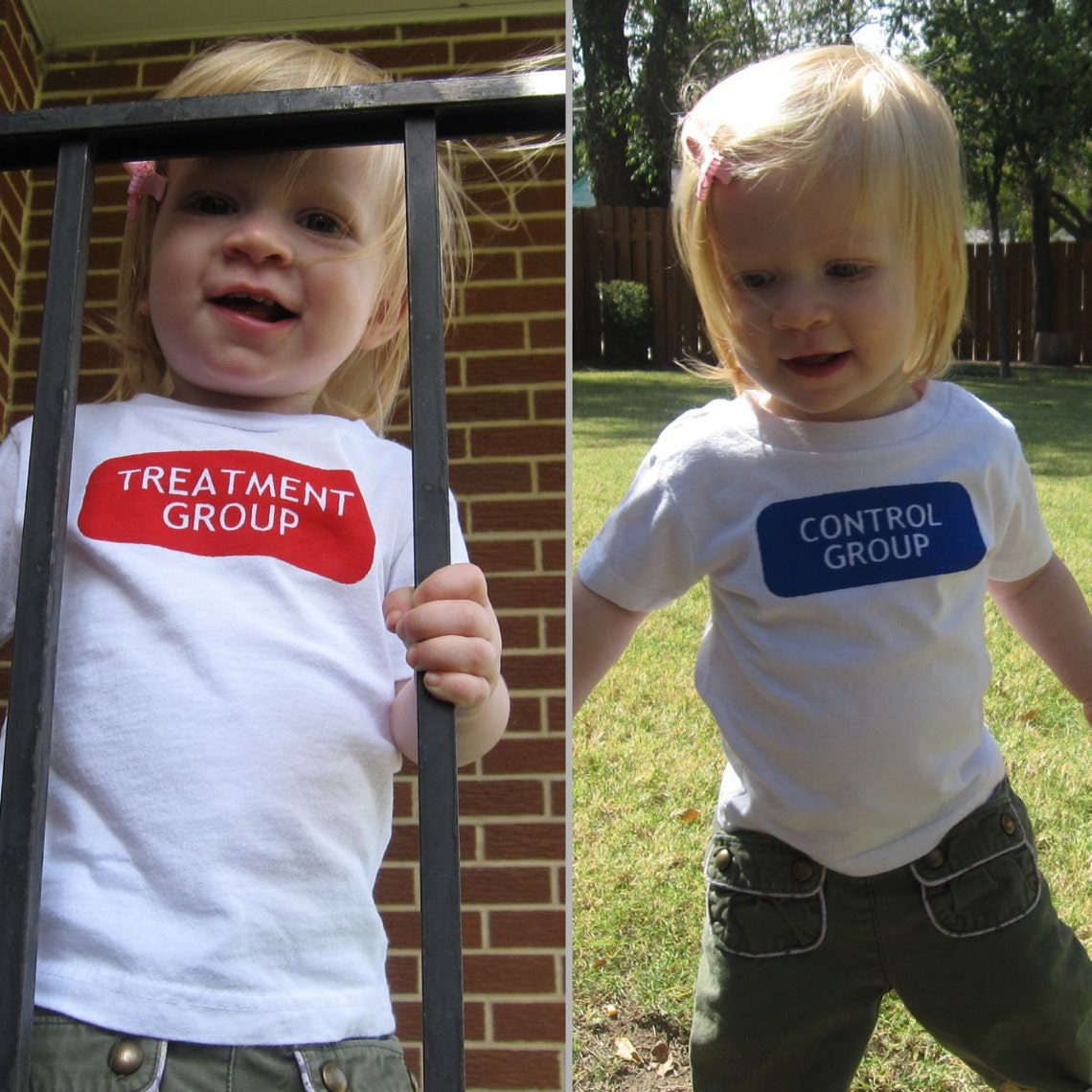 Control and Treatment Group Shirts or Bodysuits One Each - Etsy