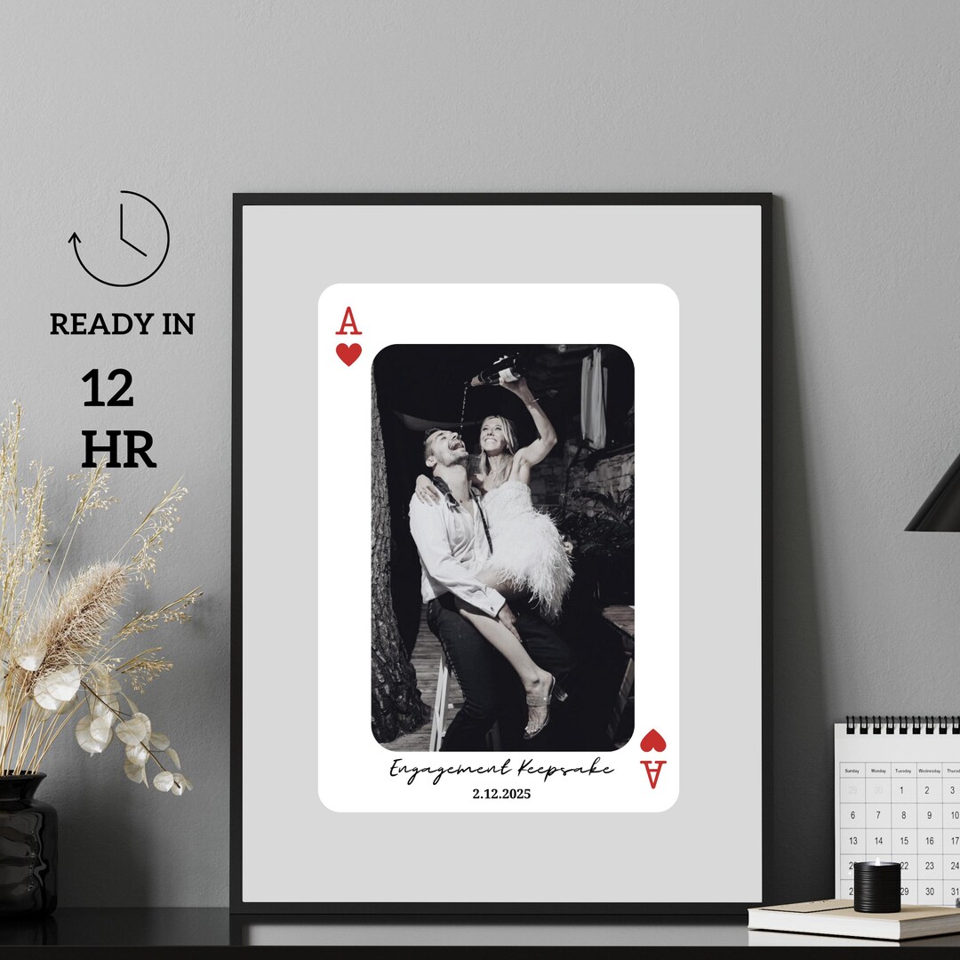 Custom Printable Engagement Gift, Digital Print for Couple, Unique ...