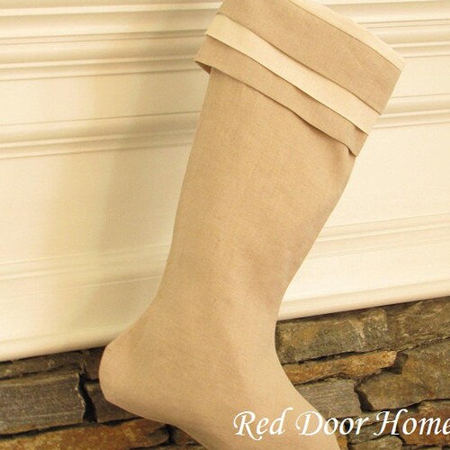 Linen Christmas Stocking Stockings Ruffle Top Better Homes and - Etsy