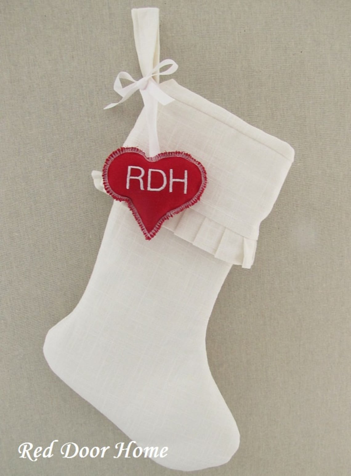 Personalized Christmas Stocking Tag Label Ornament Embroidered | Etsy